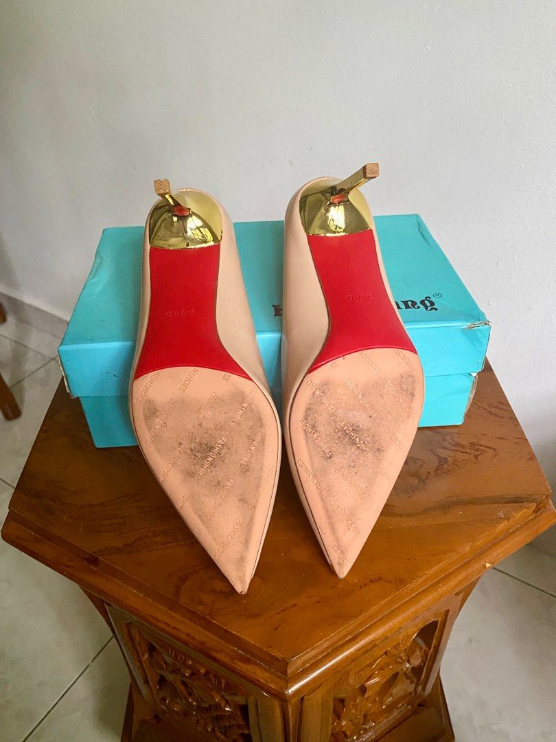 Nude High Heels 3 Inch Womens Fashion Footwear Heels On Carousell