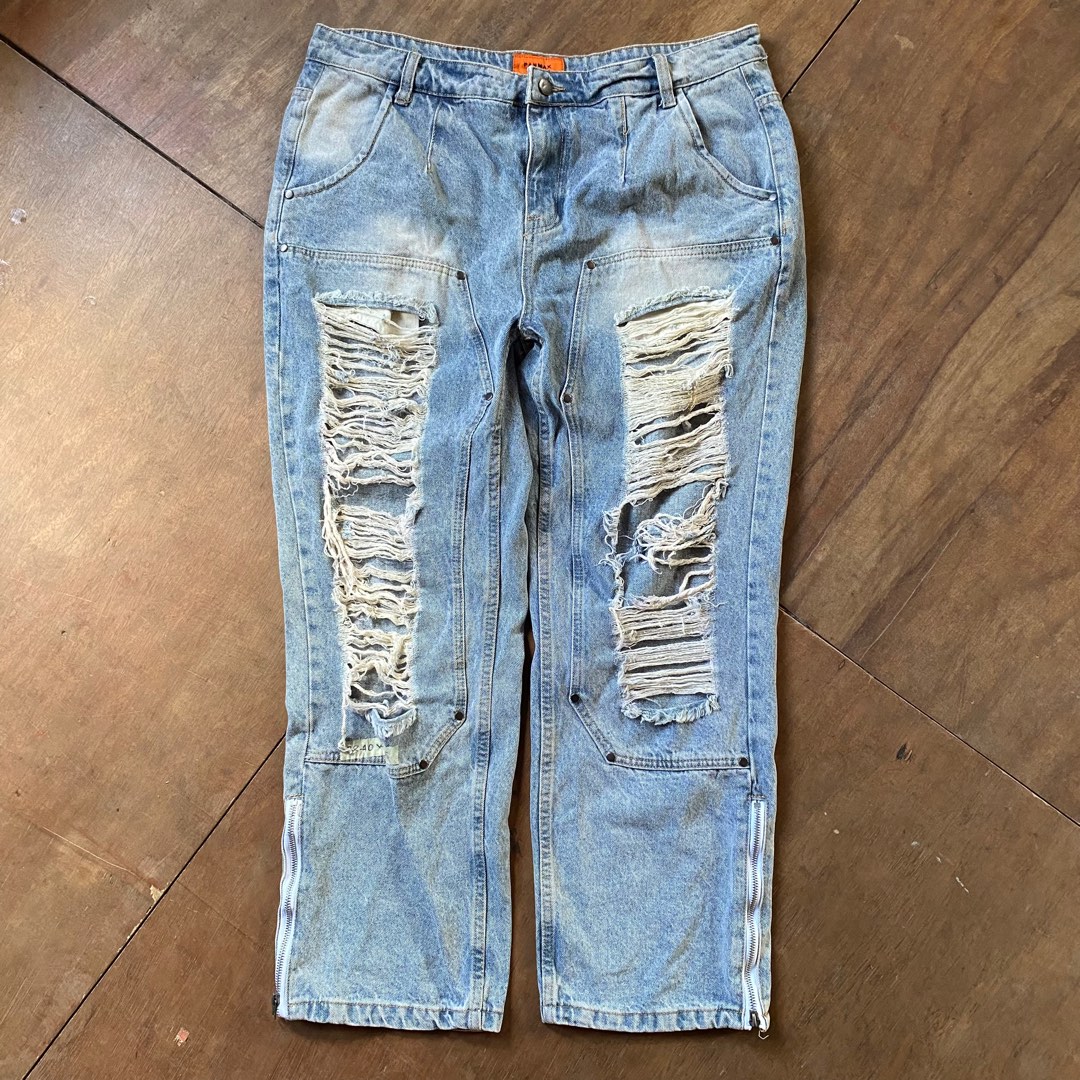 PANMAX PARIS DOUBLE KNEE PANTS, Men's Fashion, Bottoms, Jeans on Carousell