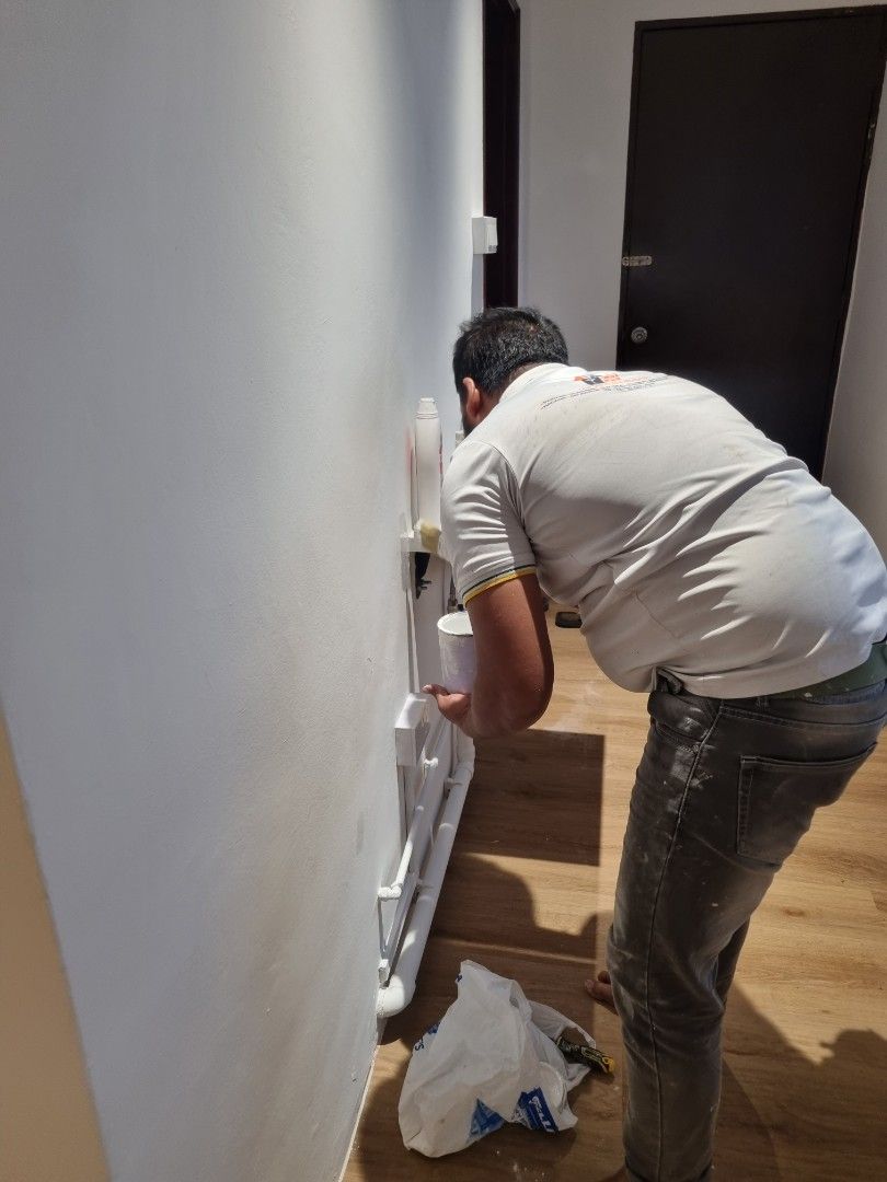 Partition work/ electrical rewiring and installation/ Plaster/ L box ...