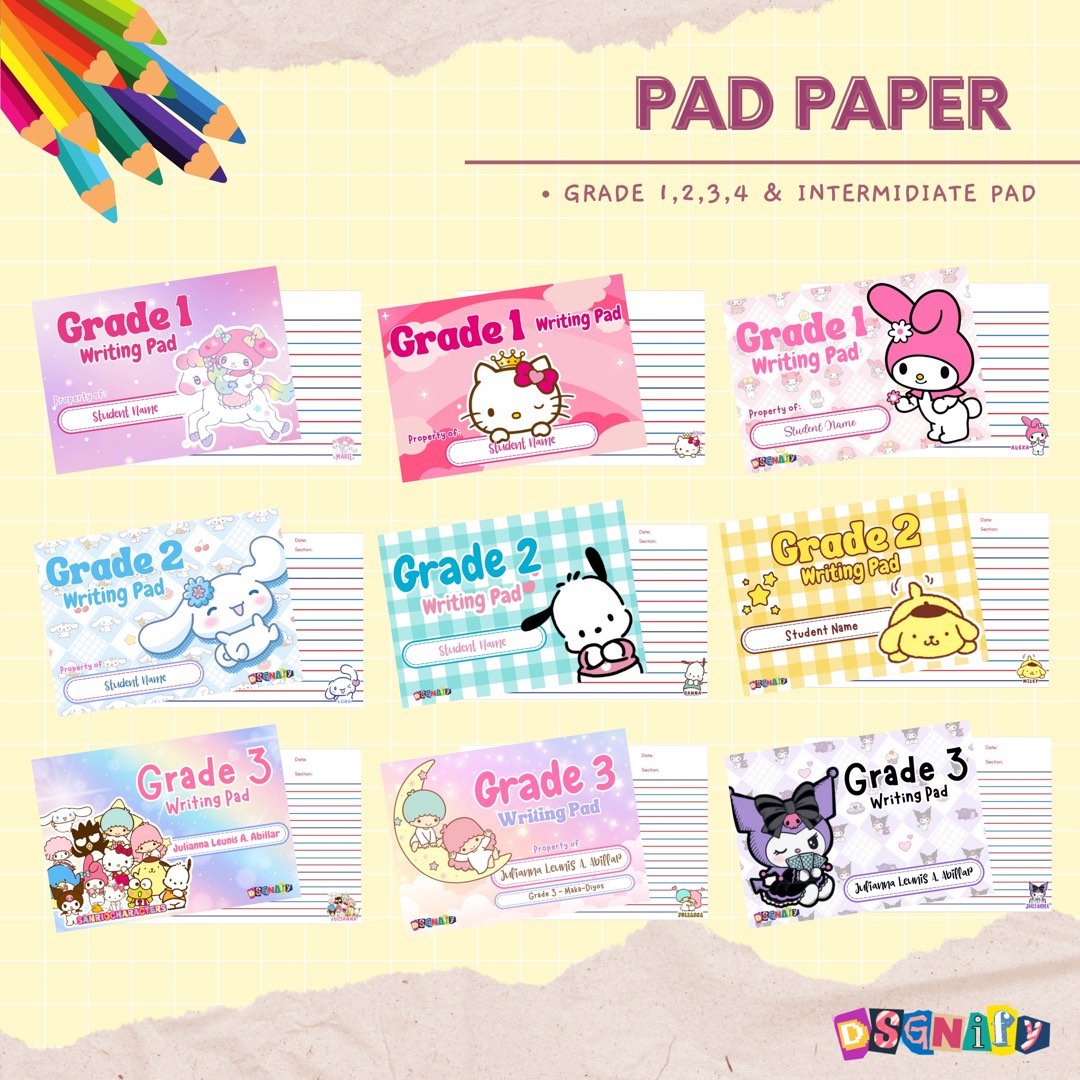 Personalized Writing Pad Paper, Hobbies & Toys, Stationary & Craft ...