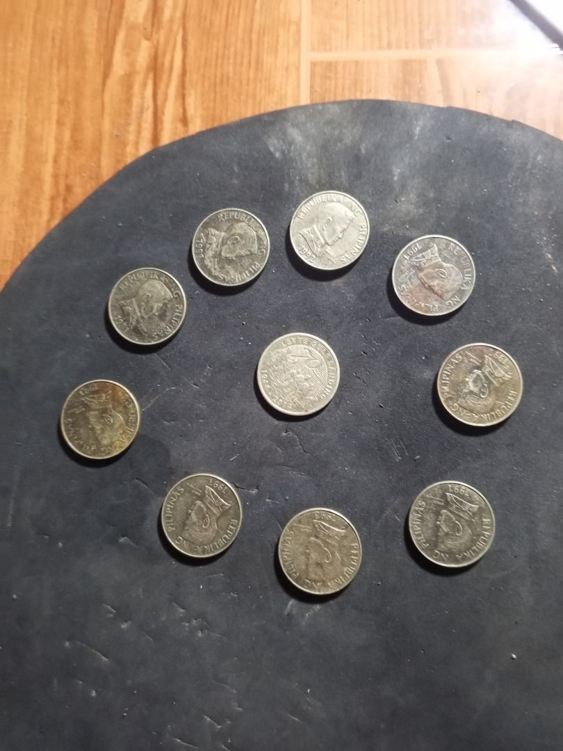 Philippine 5 Piso coins flora1991&1993 9pcs, Hobbies & Toys ...