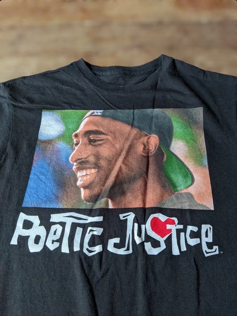 Poetic Justice Tupac Shakur Photo Tee, Men's Fashion, Tops & Sets ...