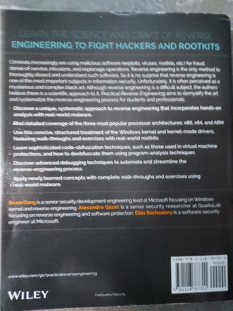 Practical Reverse Engineering, Hobbies & Toys, Books & Magazines, Textbooks on Carousell