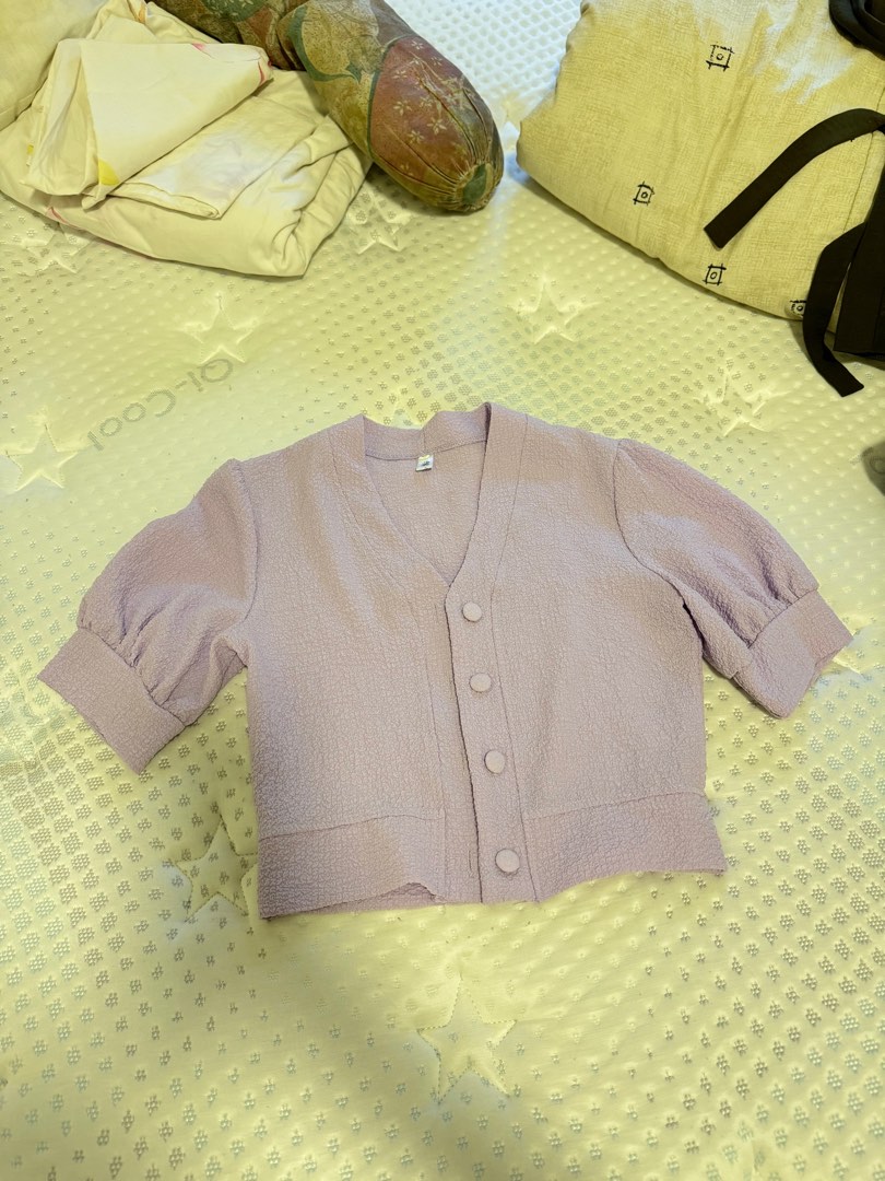 Purple Crop Top Womens Fashion Tops Blouses On Carousell