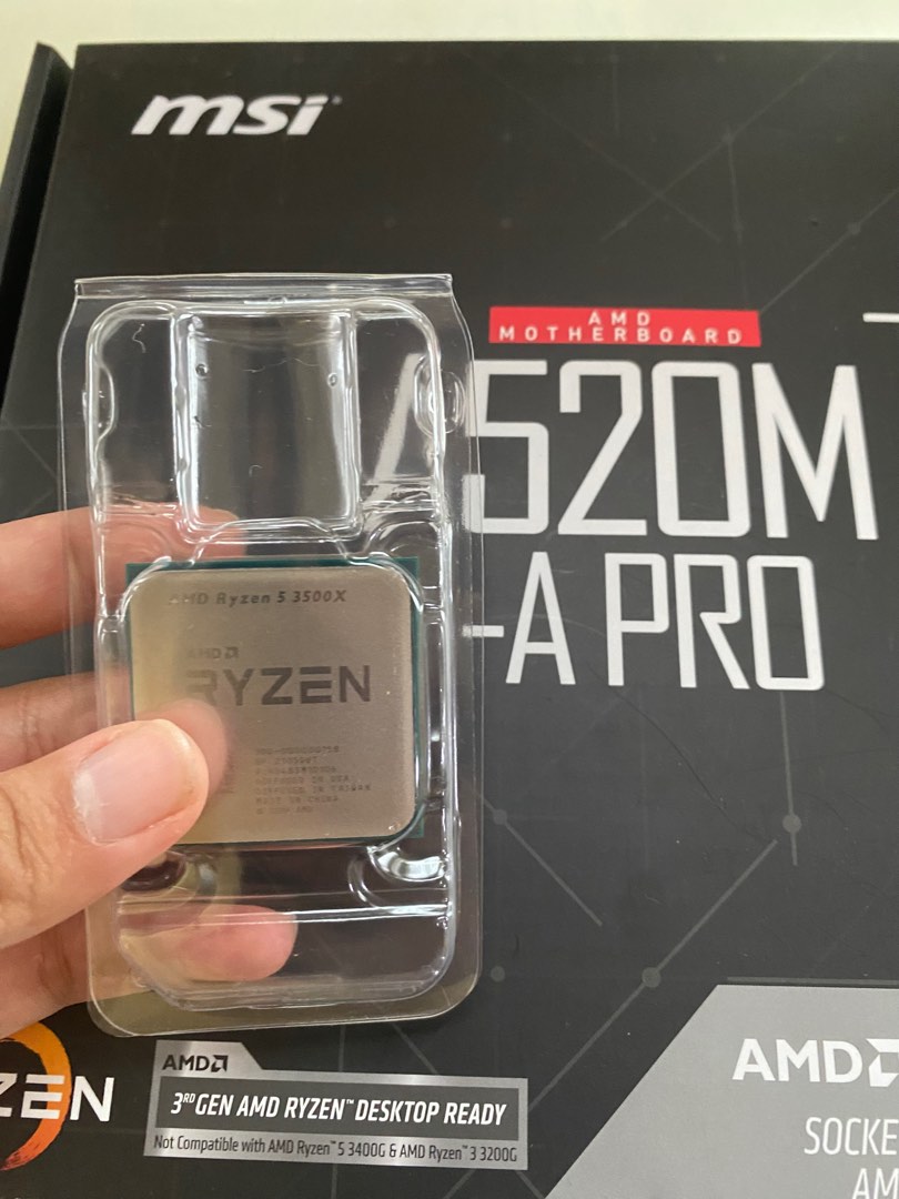 Ryzen 5 3500x & Msi a520m a pro Mobo Cpu Combo, Computers & Tech, Parts & Accessories, Computer ...
