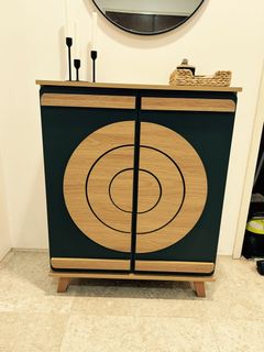 Kalune Design Brown Wooden Sideboard | Almari Sisi Kayu Coklat Rekaan ...