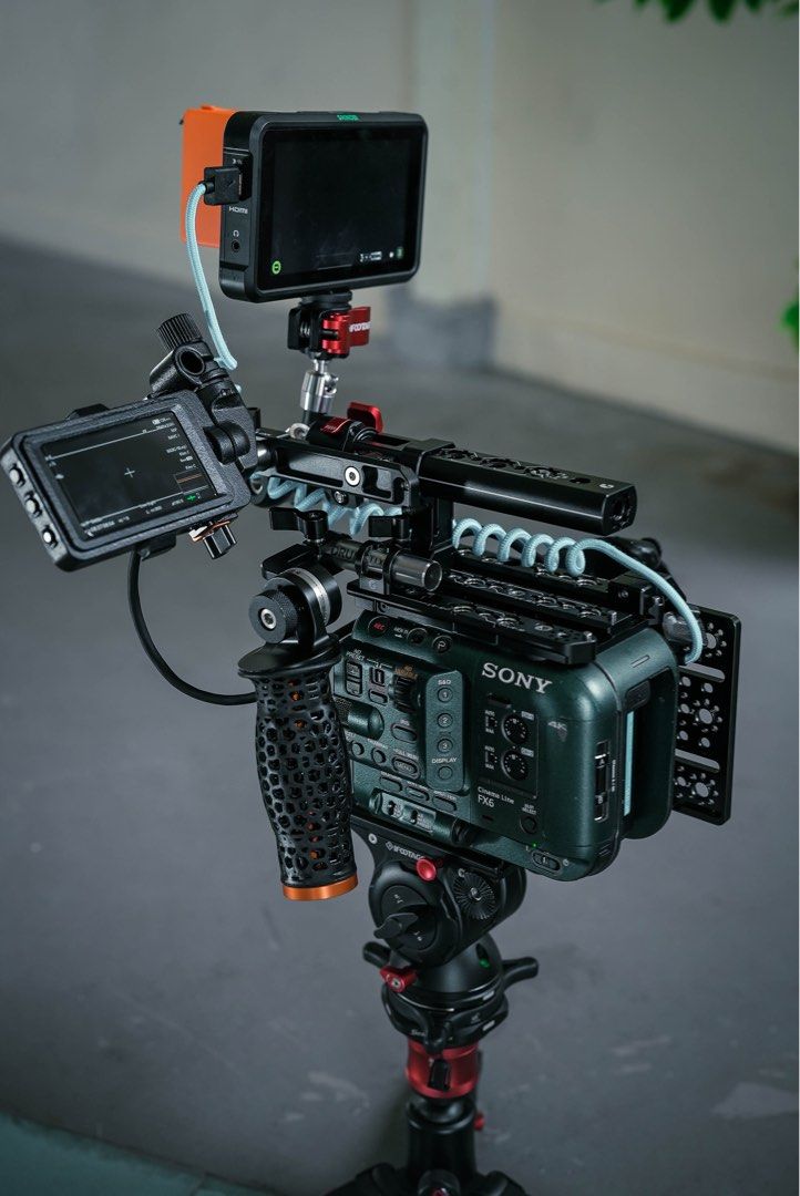 Sony Fx6 Full-Frame Cinema Camera Bright Tangerine Rig, Photography ...