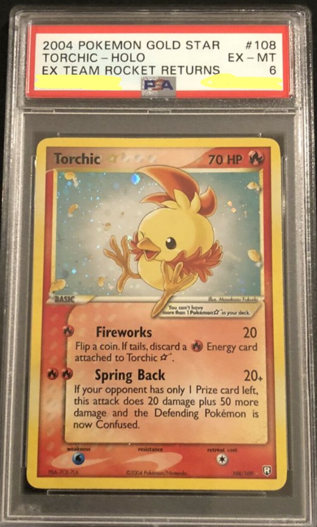 Torchic gold star psa 6, Hobbies & Toys, Collectibles & Memorabilia ...