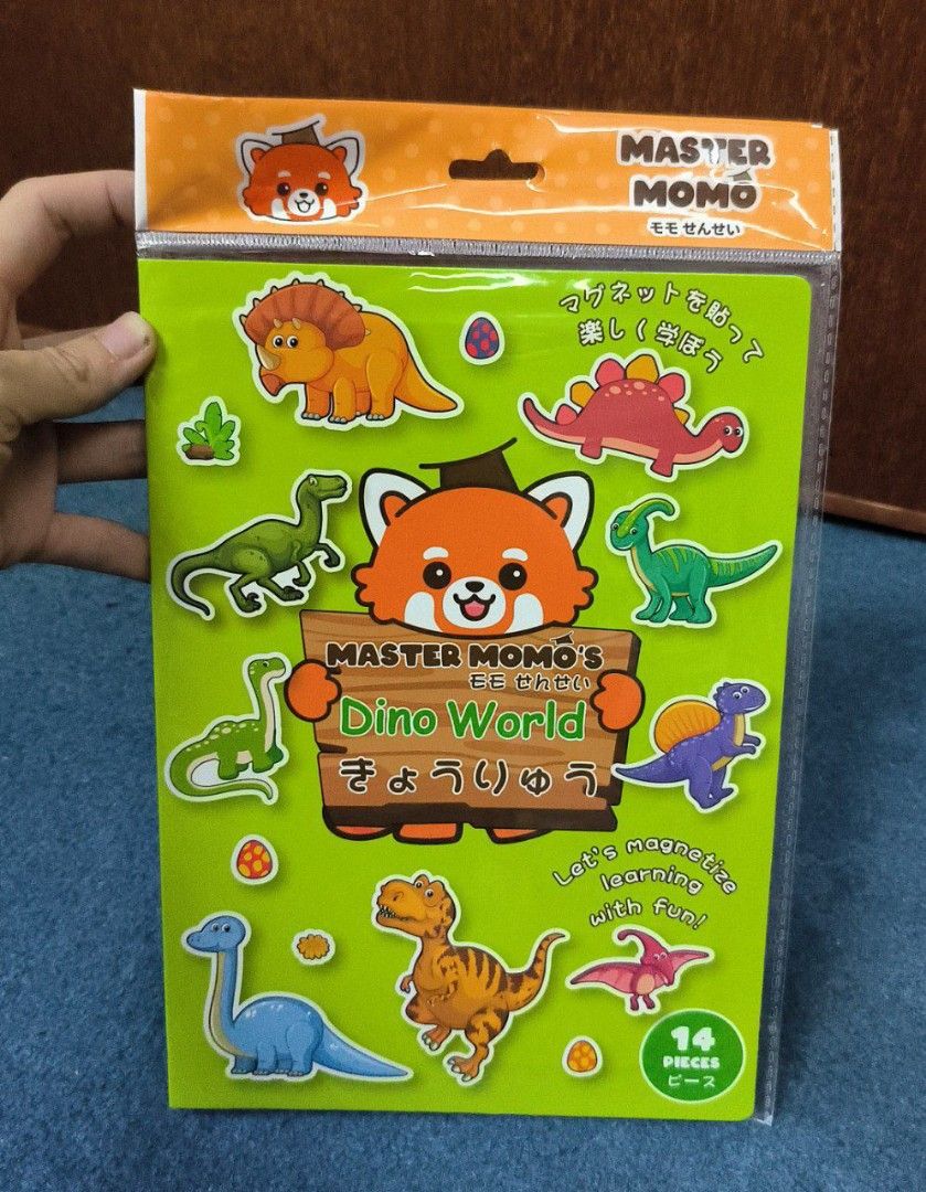 Toysrus Master Momo Magnetic Learning book - time - counting - dinosaur ...