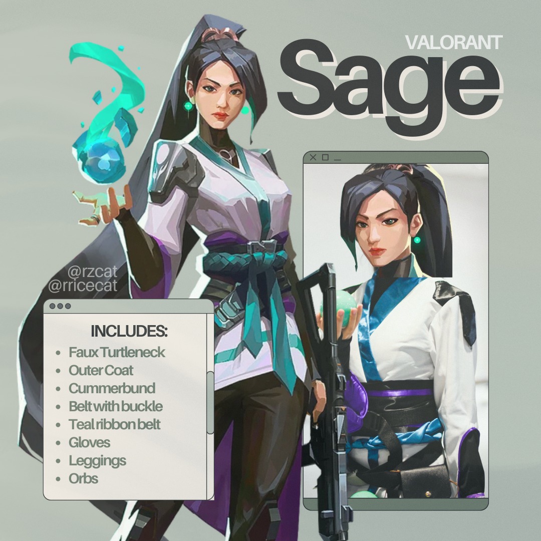 VALORANT SAGE Cosplay Set, Women's Fashion, Dresses & Sets, Sets or ...