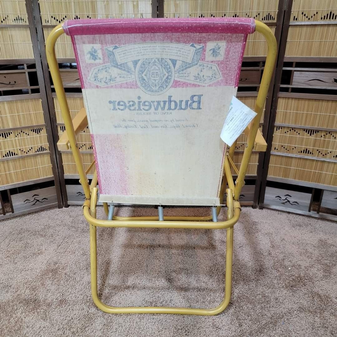 Vintage Budweiser Folding Beach Chair, Furniture & Home Living ...