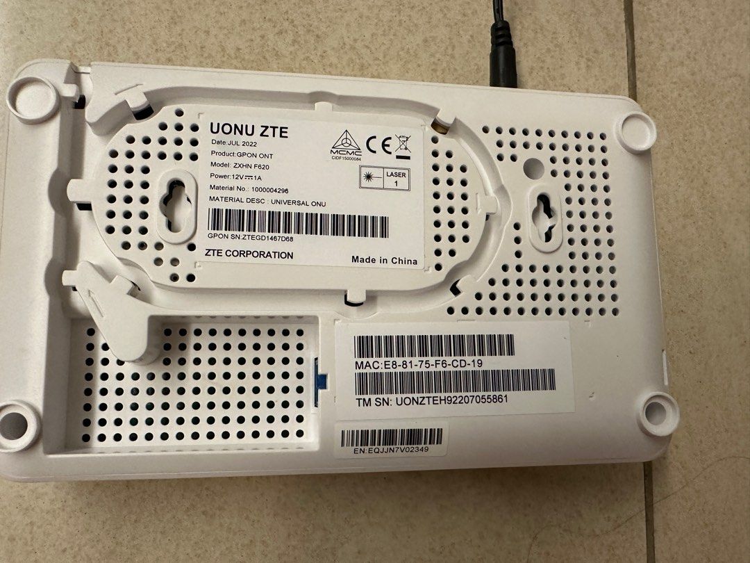 ZTE Modem ZXHN F620, Computers & Tech, Parts & Accessories, Networking ...