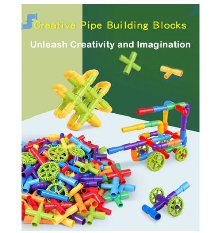 102pcs Pipes & Joints Building Blocks Construction Sets Interlocking ...