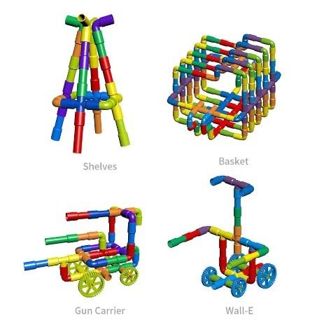 102pcs Pipes & Joints Building Blocks Construction Sets Interlocking ...