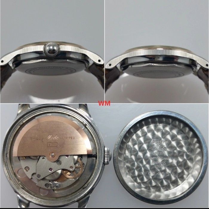 50s Vintage Mido Multifort Superautomatic Powerwind 14k rose gold ring ...