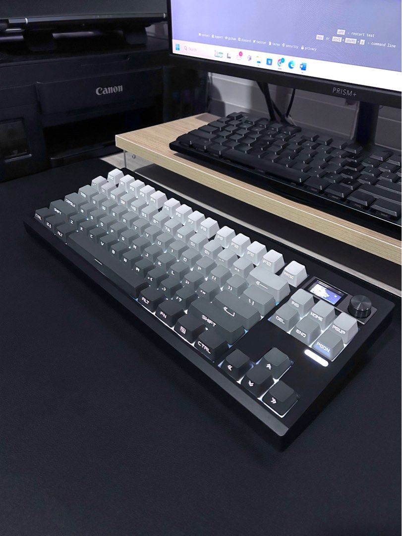 87% Custom Mechanical Keyboard (Side gradiant grey PBT keycaps) - Fully ...
