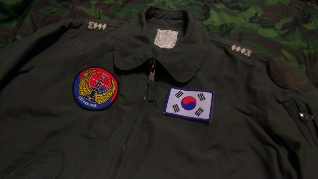 韓國陸軍公發航空部隊飛行夾克 MA1 cwp 45 古著, 他的時尚, 外套、夾克、大衣在旋轉拍賣