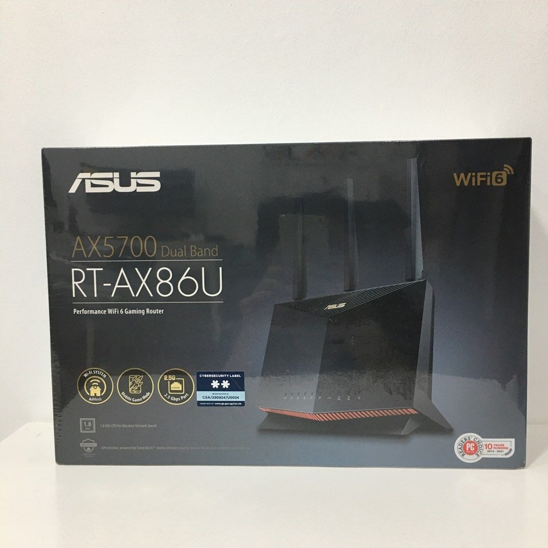 Asus RT-AX86U AX5700 Wi-Fi 6 Wireless Gaming Router, Computers & Tech ...