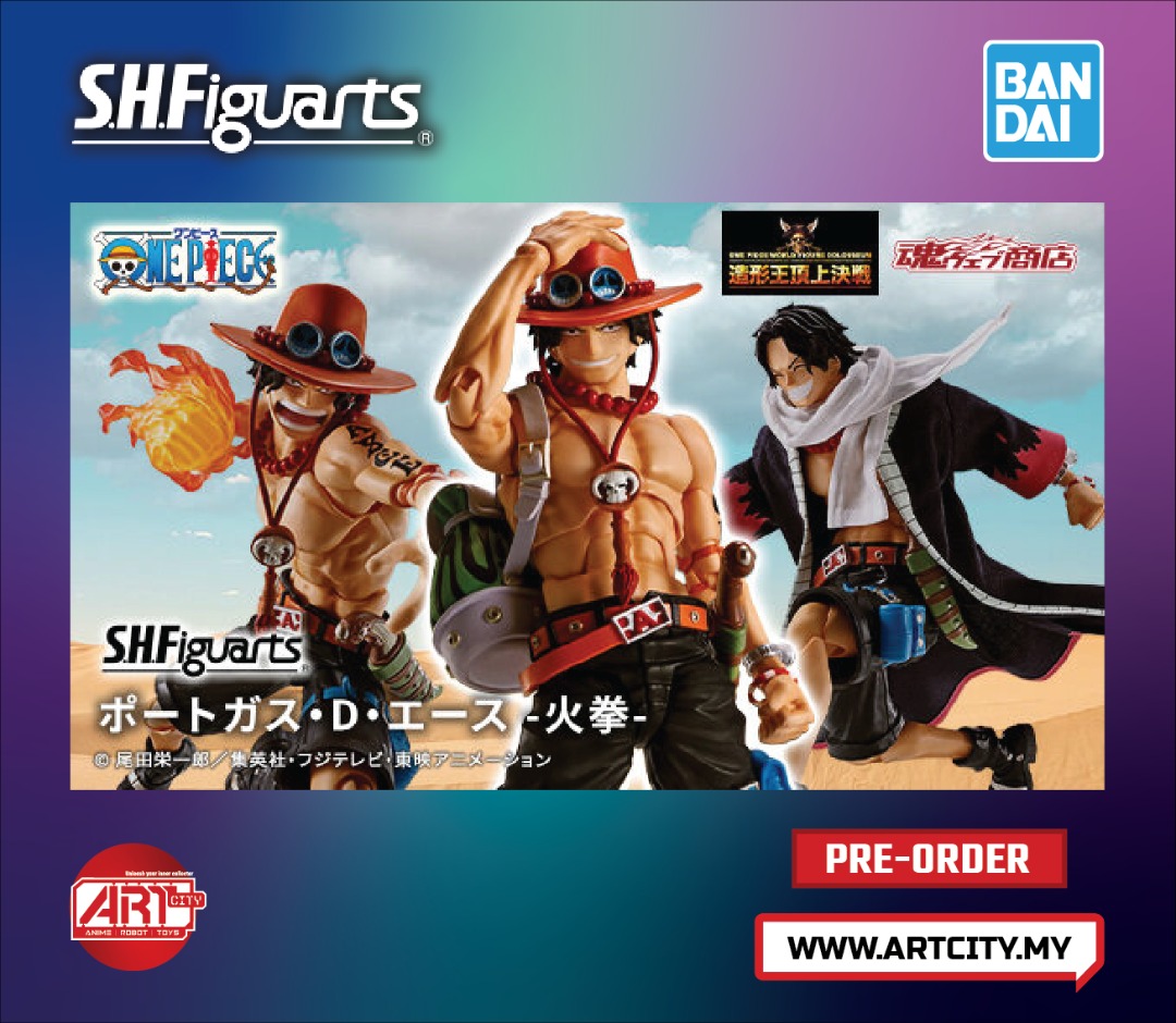 Bandai S.H.Figuarts - SHF Portgas D Ace - Fire Fist - One Piece ...