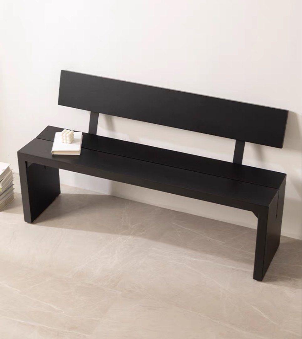 BLUETA Modern Solid Wood Bench, Furniture & Home Living, Furniture ...