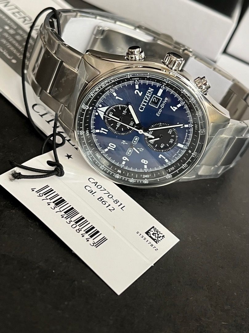 BNEW AUTHENTIC! Citizen Watch Eco-Drive CA0770-81L Chronograph Date ...
