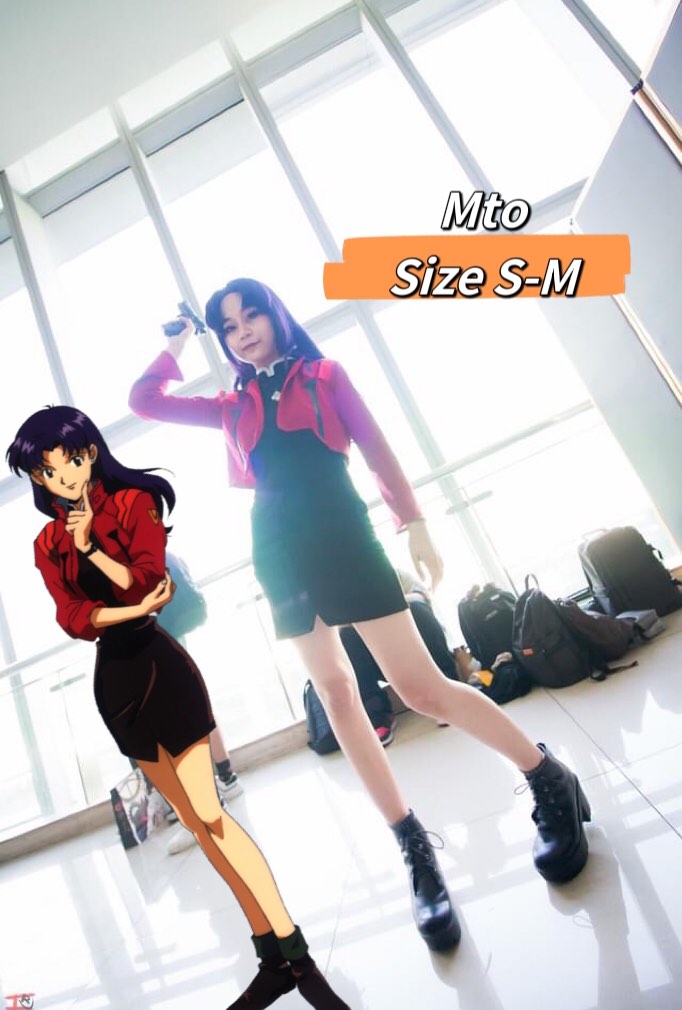Evangelion Misato Katsuragi cosplay costume Size S-M, Women's Fashion ...