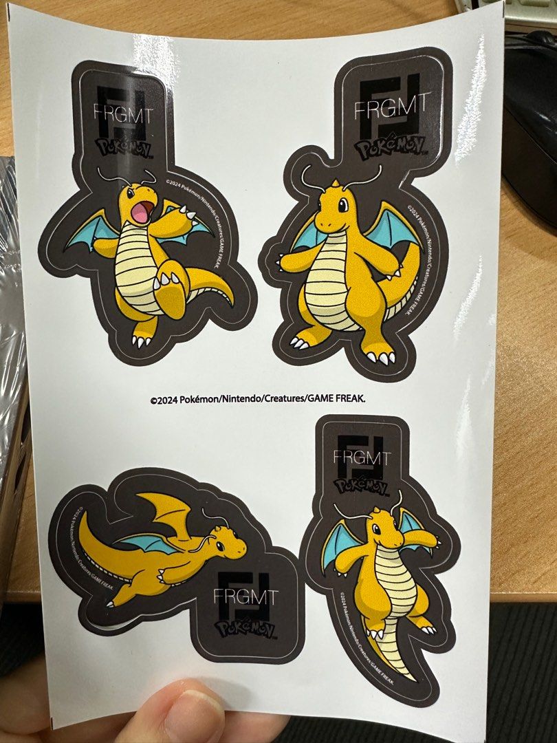 Fendi FRGMTPokemon notebook sticker set, Hobbies & Toys, Stationery ...