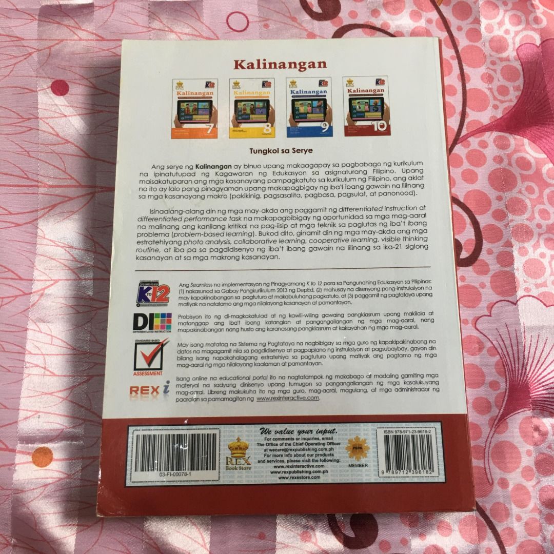 FILIPINO 10 Rex Kalinangan Batayan at Sanayang Aklat sa Wika at ...