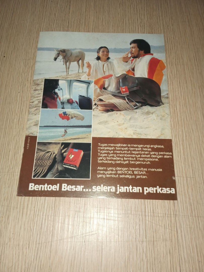 Iklan cetak jadul Bentoel Besar, Antik, Pajangan di Carousell