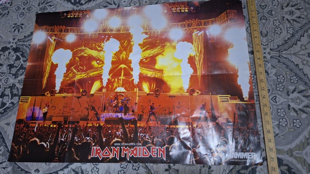 Iron Maiden Metal hammer poster, Hobbies & Toys, Music & Media, Music ...