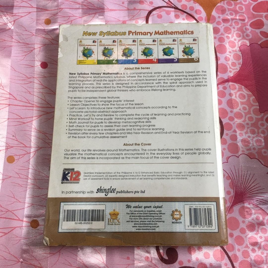 MATH 6 Rex New Syllabus Primary Mathematics Singapore Math Worktext ...