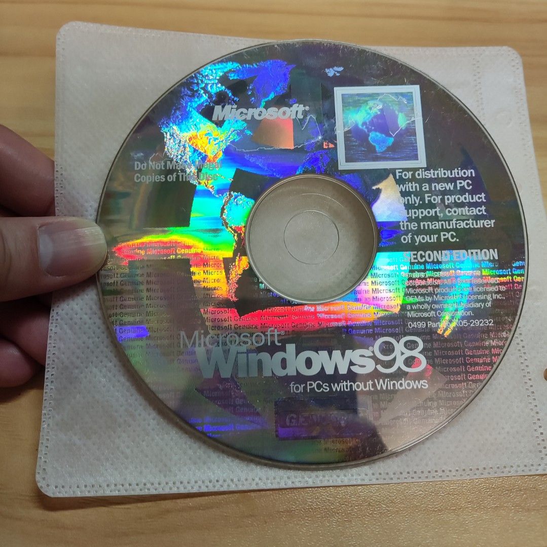 Microsoft Windows 98 Disc, Computers & Tech, Office & Business ...