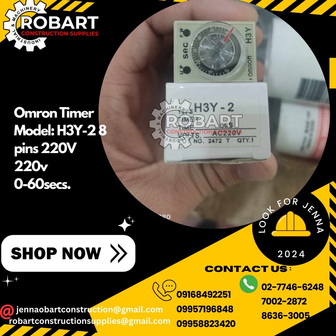 Omron Timer Model: H3Y-2 8 pins 220V 220v 0-60secs., Commercial ...
