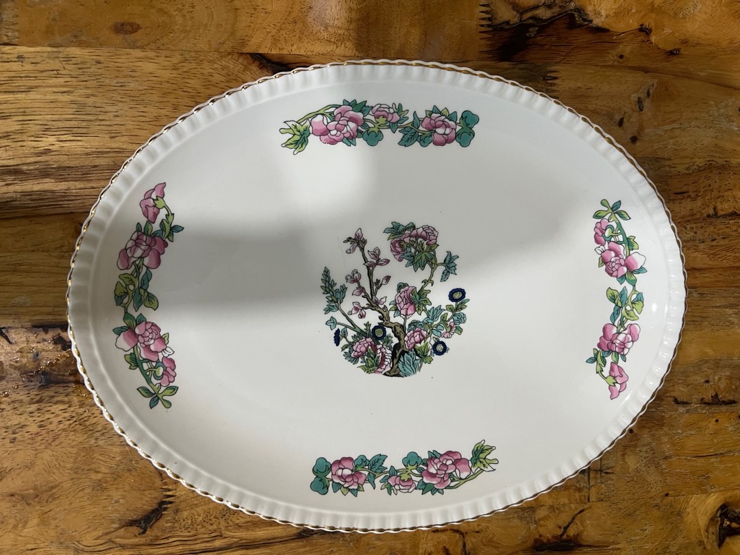 Oval serving dish plate England pinggan hidang, Furniture & Home Living ...