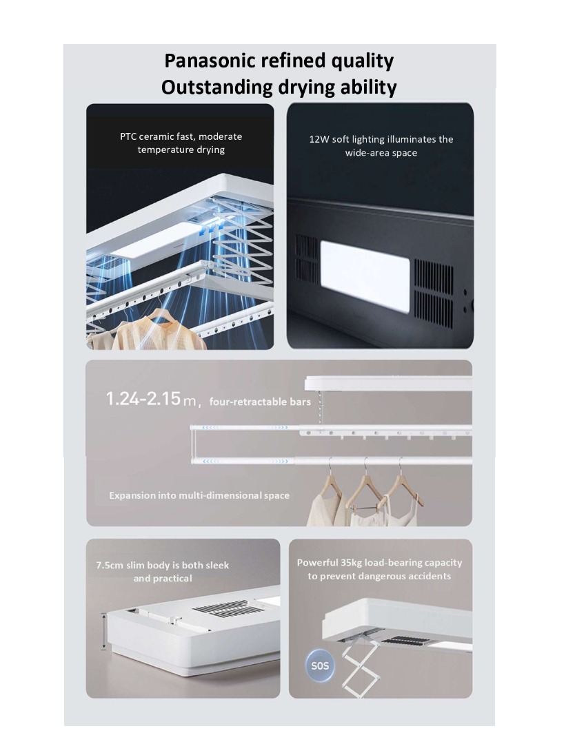 Panasonic Automated Smart Laundry Rack, Furniture & Home Living, Home ...