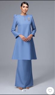 Rizman Ruzaini Basic Kurung in Khaki, Women's Fashion, Muslimah Fashion ...