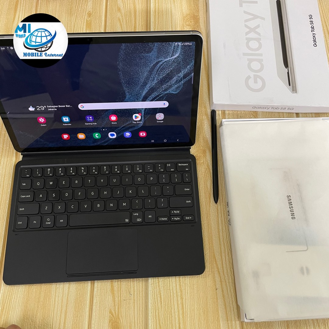 Samsung Galaxy Tab S8 5G free keyboard original trackpad Ex resmi sein ...