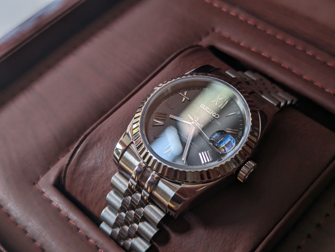 Seiko Mod Custom Datejust Roman, Men's Fashion, Watches & Accessories ...