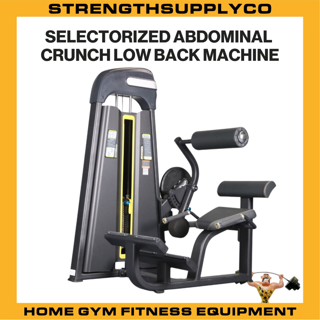 Selectorized Abdominal Crunch Low Back Machine, Sports Equipment ...