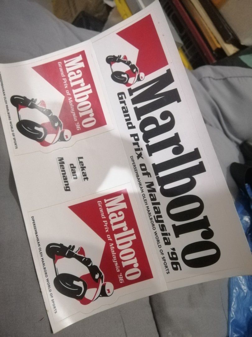 Sticker MARLBORO grand prix of malaysia '96, Hobbies & Toys ...