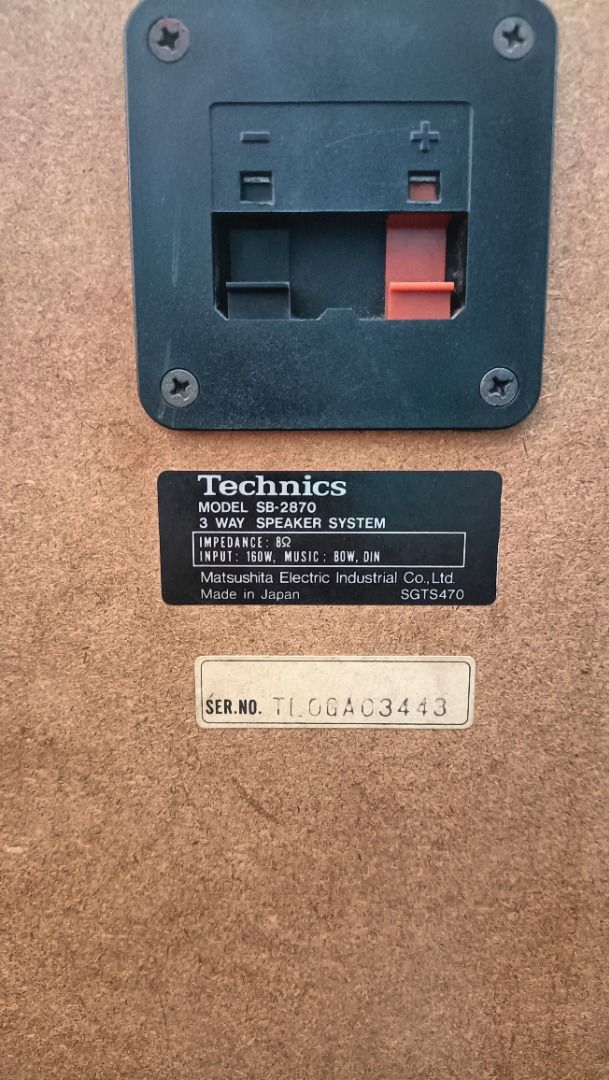 Technics 12" Made in Japan Vintage Speaker, Audio, Soundbars, Speakers ...