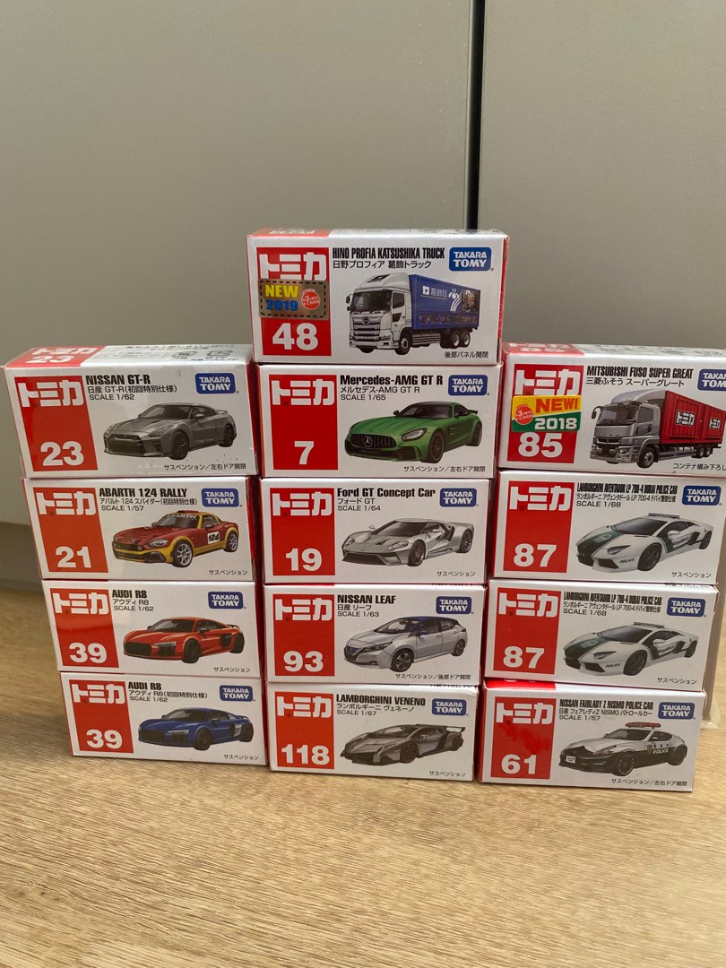 Tomica Nissan, Audi, Ford GT, Lamborghini, Mercedes, Mitsubishi, Hino ...