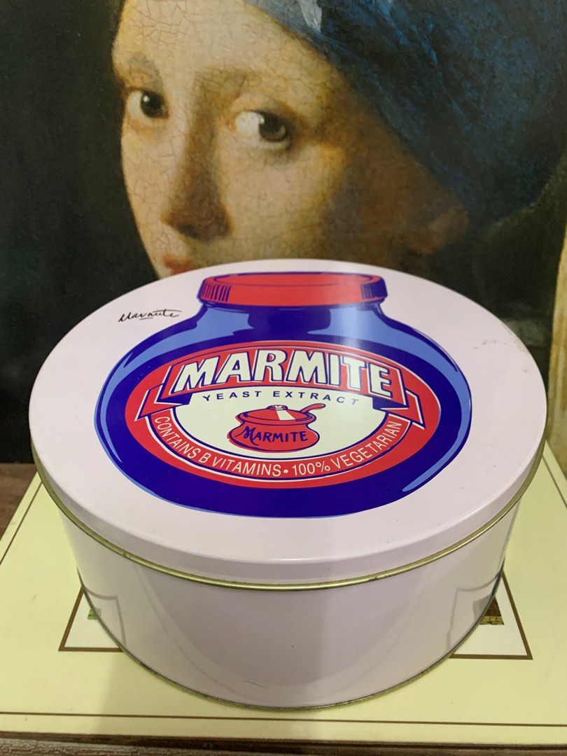 Vintage Large official Marmite merchandise Round Tin can ., Furniture ...
