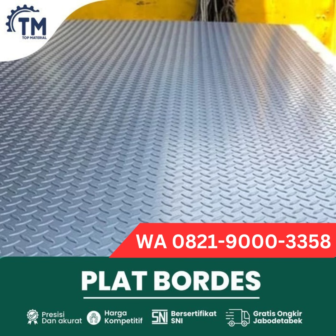 WA 0821-9000-3358 - Jual Plat Besi Bordes / Kembang / checkered plate ...