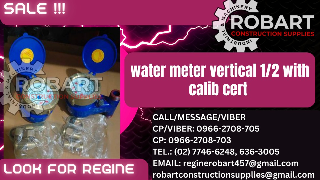 water meter vertical 1/2 with calib cert, Commercial & Industrial ...