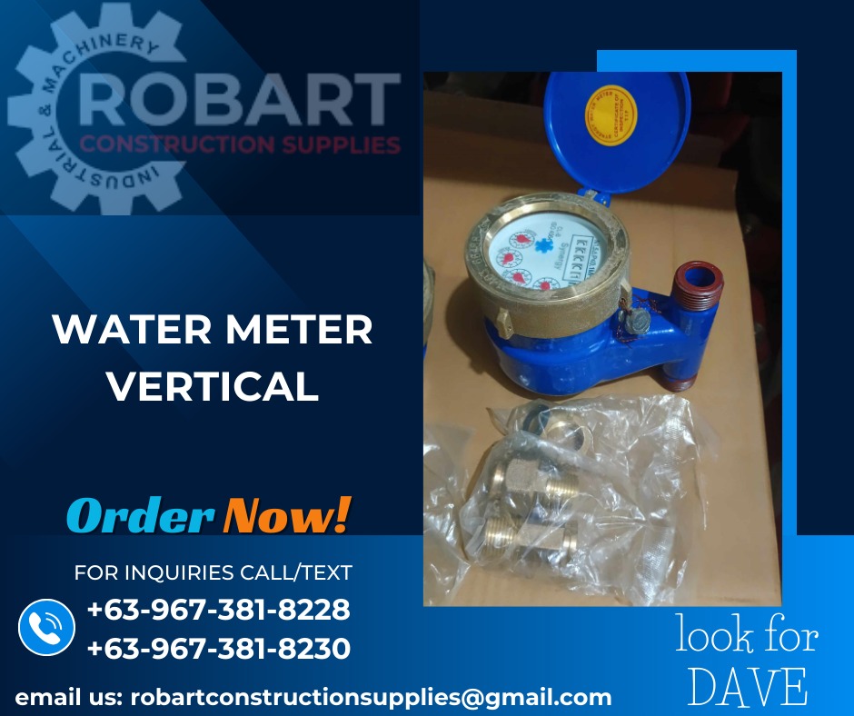 WATER METER (VERTICAL), Commercial & Industrial, Construction Tools ...