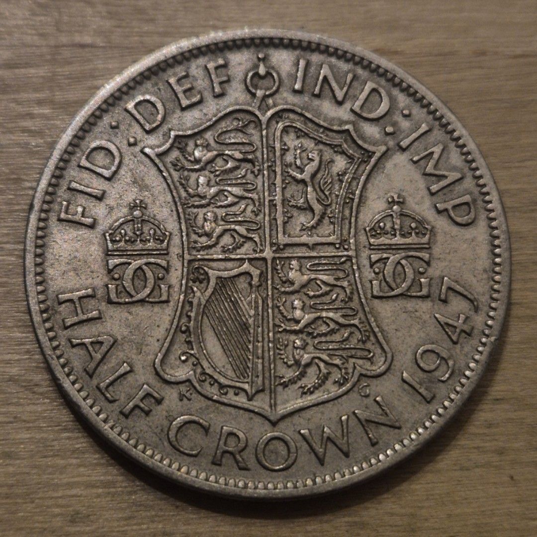 1947, 1948 Great Britain King George VI Half Crown Coins, Hobbies ...