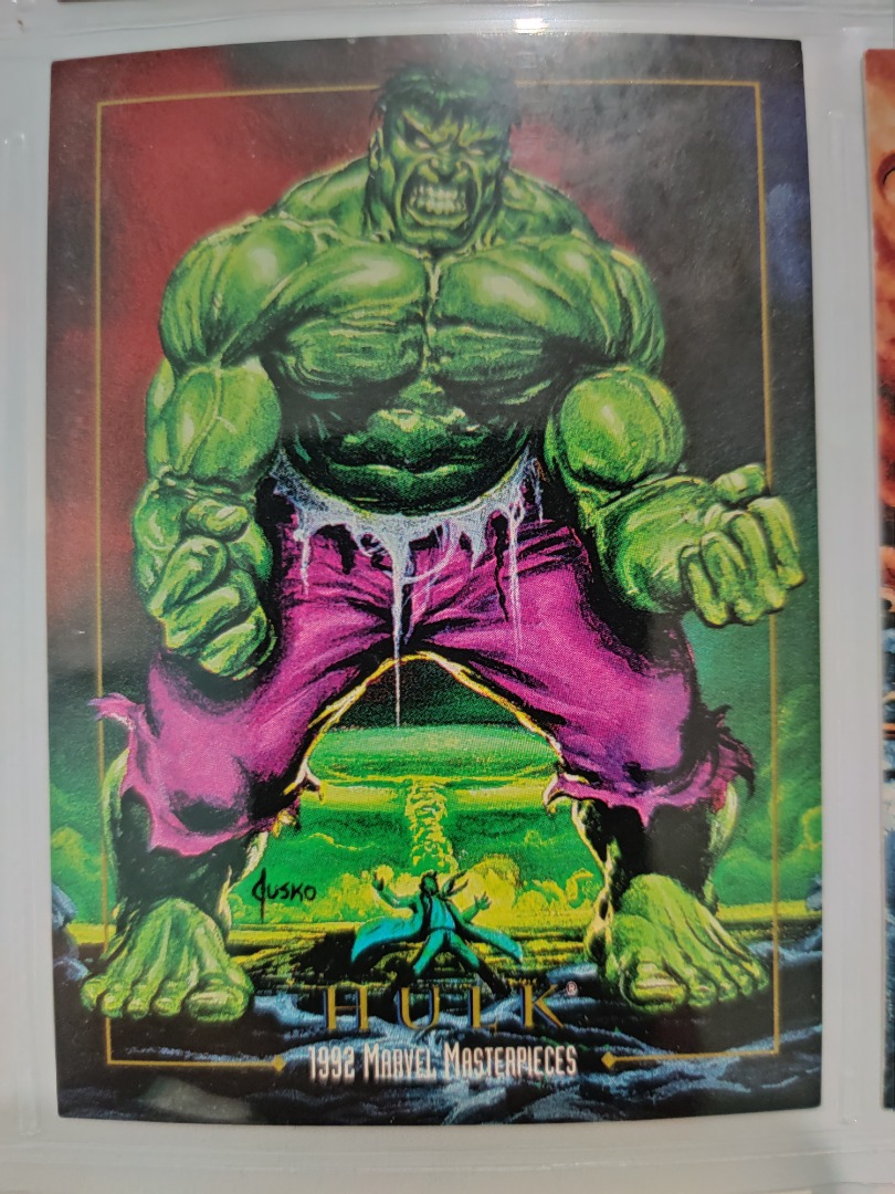 1992 SkyBox Marvel Masterpieces Hulk, Hobbies & Toys, Memorabilia ...