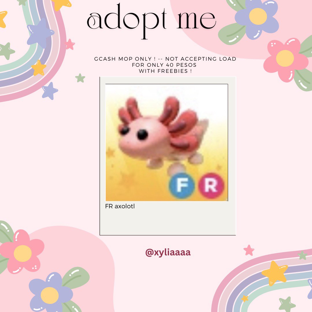 Adopt Me | FR axolotl, Hobbies & Toys, Toys & Games on Carousell