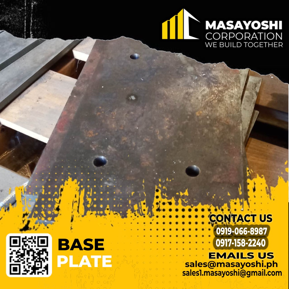Base Plate 25mm thk x 360mm x 800mm with 6 holes 25mmdia, Anchor Bolt ...